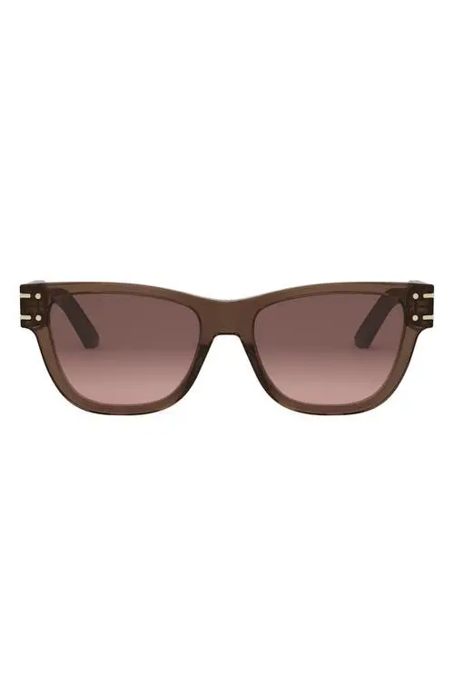 Dior Signature S6u 54mm Butterfly Sunglasses - Shiny Light Brown / Roviex