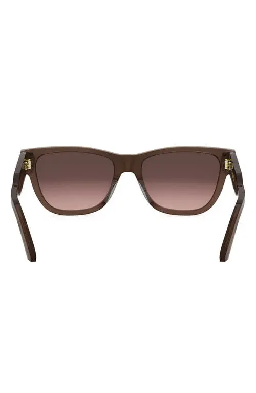 Dior Signature S6u 54mm Butterfly Sunglasses - Shiny Light Brown / Roviex