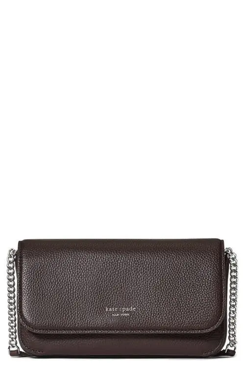 Kate Spade New York Ava Leather Wallet On A Chain - Hot Fudge