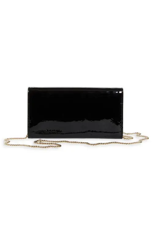 JIMMY CHOO Emmie Leather Clutch - Black/light Gold