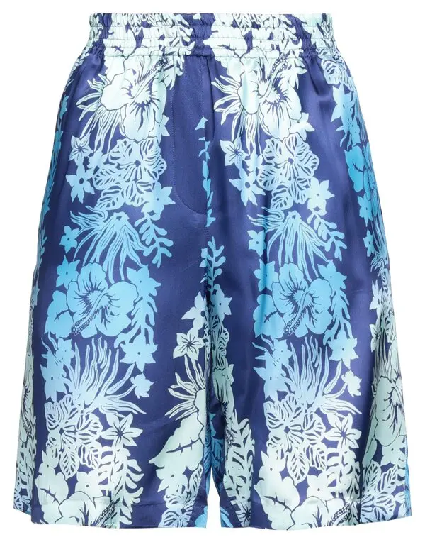 Sandro Viscose Floral Print Bermuda Shorts