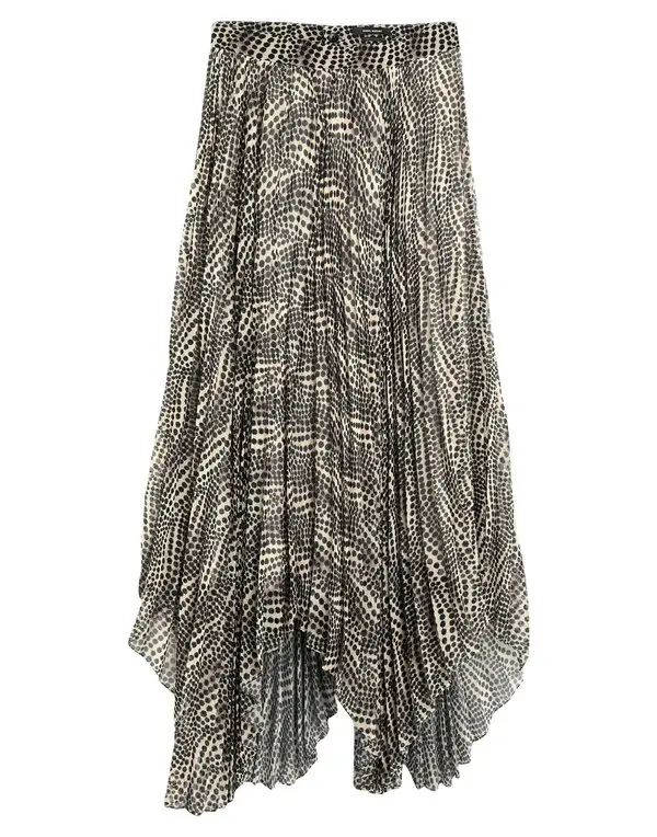 Isabel Marant Étoile Midi Pleated Animal Print Skirt