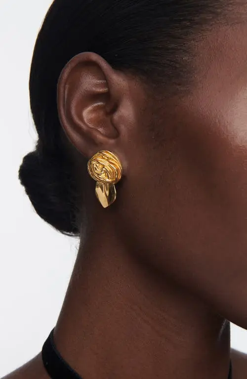 STERLING KING Mini Rosette Stud Earrings - Gold
