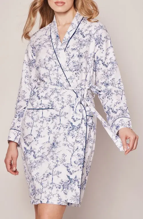 PETITE PLUME Timeless Toile Robe - White