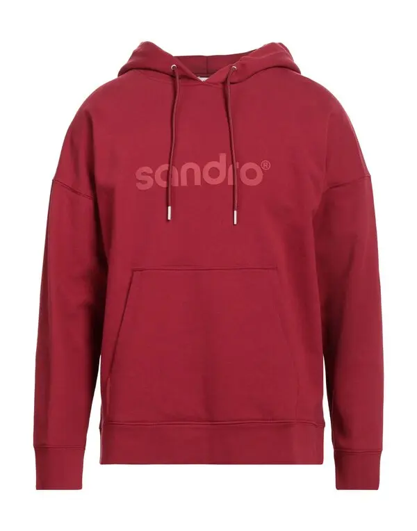 Sandro Fleece Hoodie - Burgundy