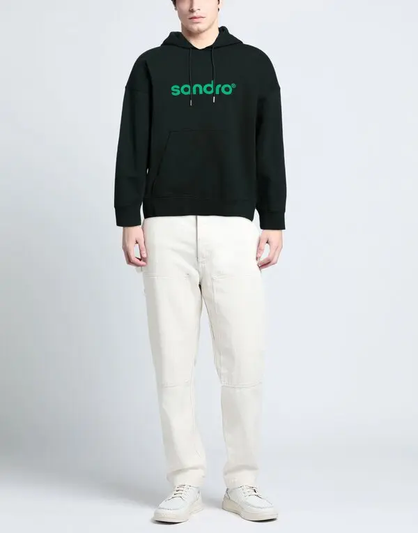 Sandro Cotton-blend Fleece Sweatshirt - Green