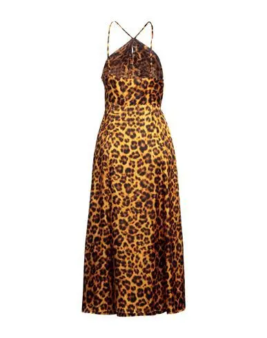 Sandro Midi Leopard-print Halterneck Dress