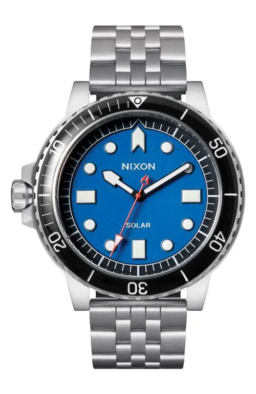Nixon Stinger Dive Bracelet Watch - Silver/blue/black