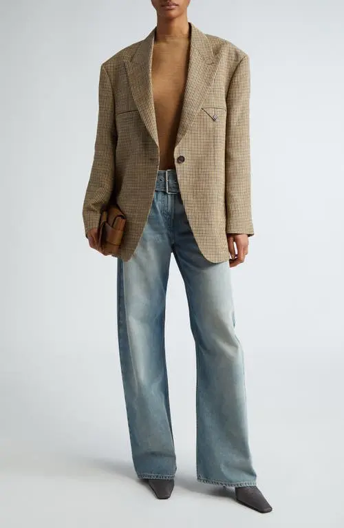 Acne Studios Belted Low Waist Wide Leg Jeans