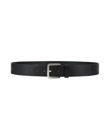 Armani Exchange Belt With Logo And Buckle - Black