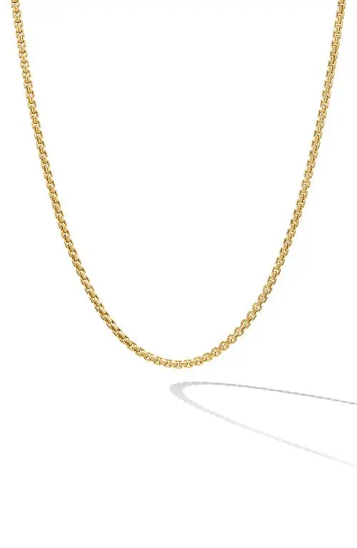 David Yurman 18k Gold Box Chain Necklace - 18k Yellow Gold
