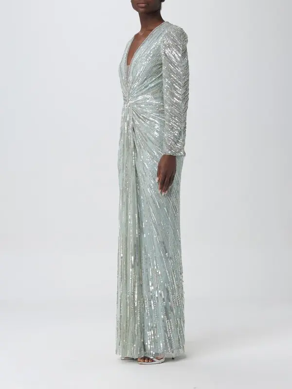 Jenny Packham Long Sleeve Gown - Green