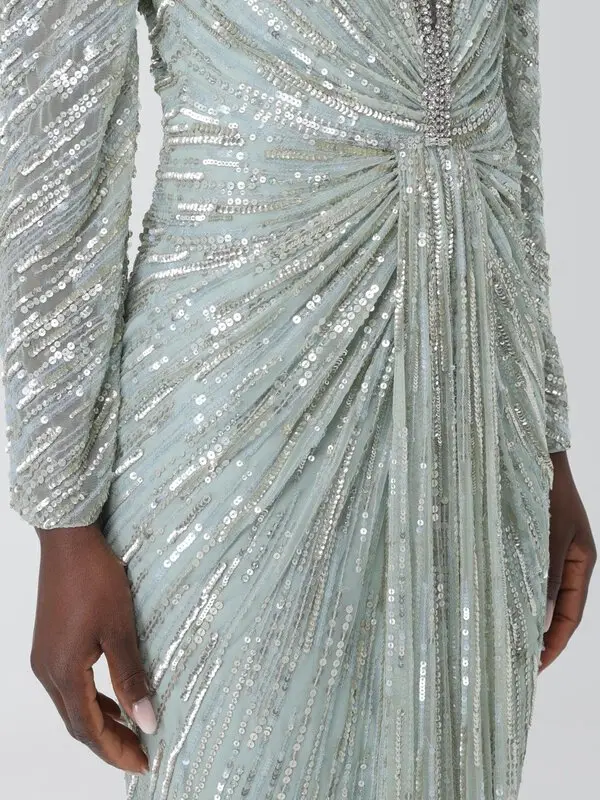 Jenny Packham Long Sleeve Gown - Green