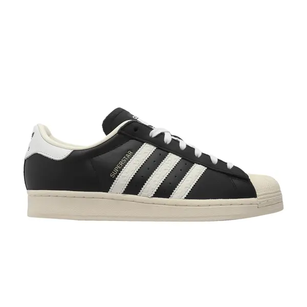 Adidas Superstar Debossed Stripe Sneakers - Black