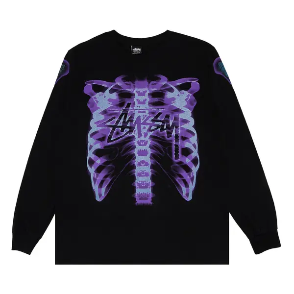 StÜssy Rib Cage 3m Long-sleeve Tee - Black