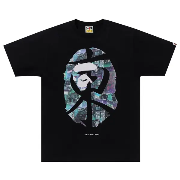 A BATHING APE Neon Tokyo Tee - Black
