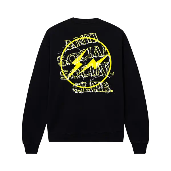 ANTI SOCIAL SOCIAL CLUB X Fragment Design Bolt Crewneck - Black