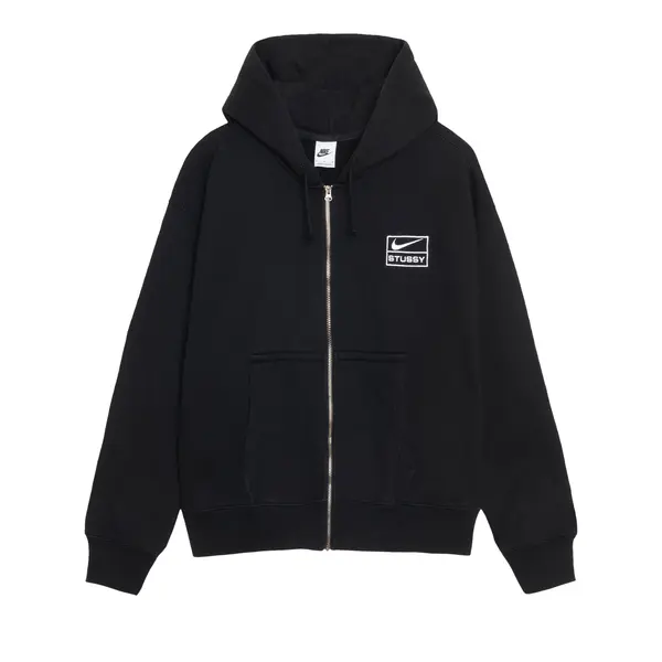 StÜssy X Nike Pigment Dyed Fleece Zip Hoodie - Black