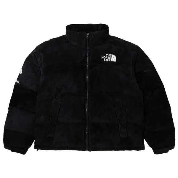 Supreme X The North Face Suede Nuptse Jacket - Black