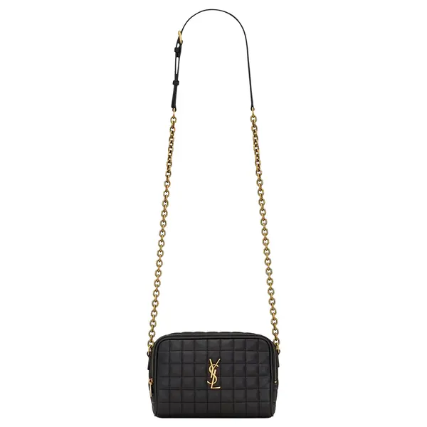 Saint Laurent Mini Cassandre Carré Camera Bag - Black