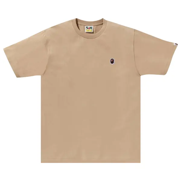 A BATHING APE Ape Head One Point Tee 'beige - Tan