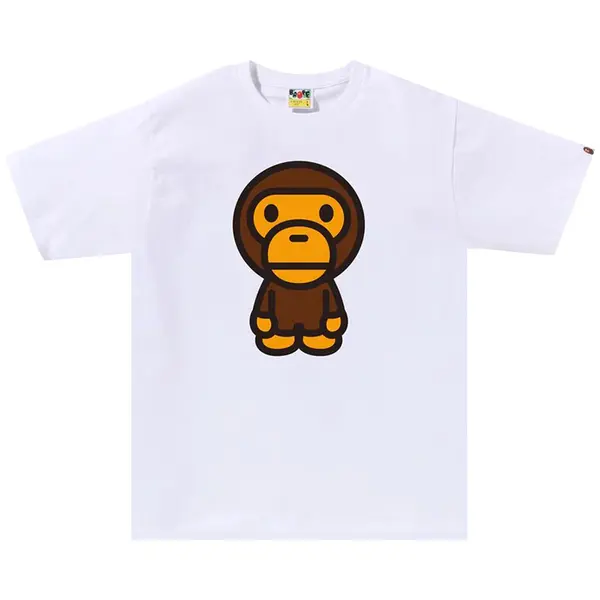 A BATHING APE Big Baby Milo Tee - White