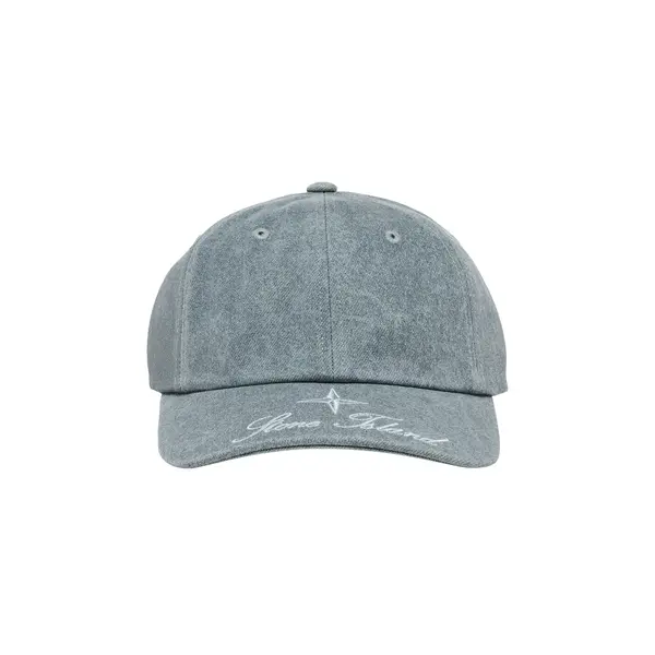 Supreme X Stone Island Denim 6-panel Cap - Silver