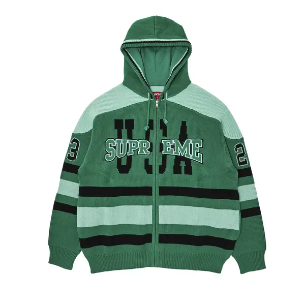 Supreme Usa Zip Up Hooded Sweater