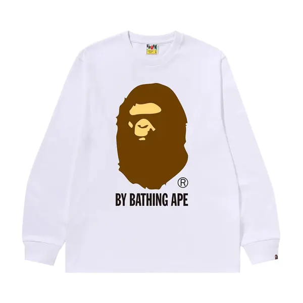A BATHING APE By Bathing Ape Long-sleeve Tee - White
