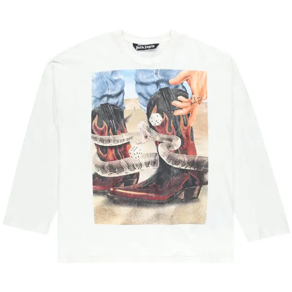 Palm Angels Dice Game Long-sleeve T-shirt 'off /multicolor - White
