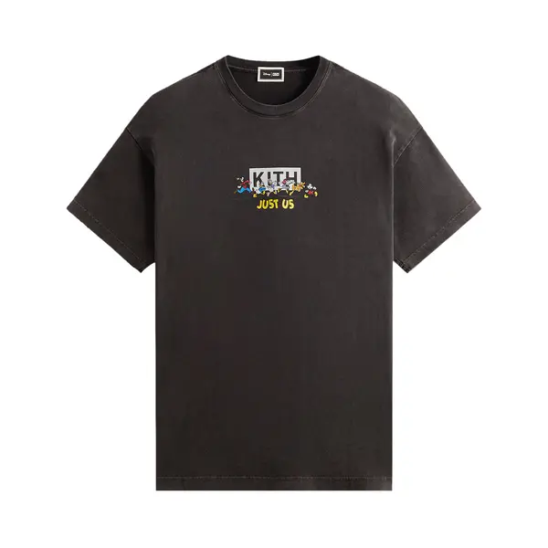 Kith For Mickey & Friends Family Portrait Vintage Tee - Black