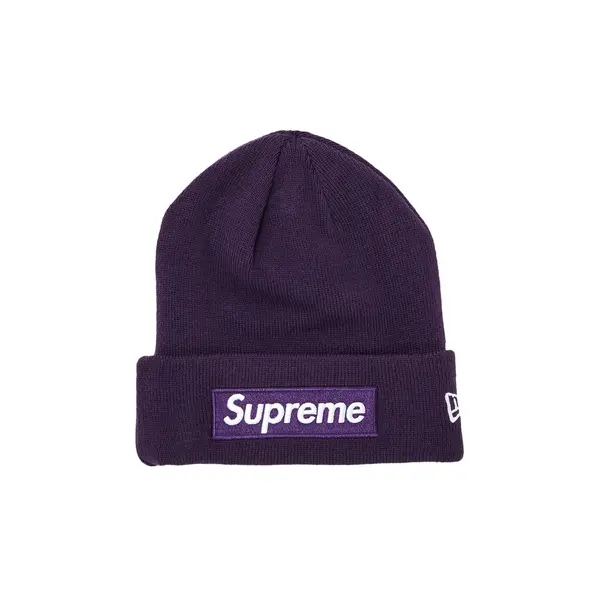 Supreme X New Era Box Logo Beanie - Purple