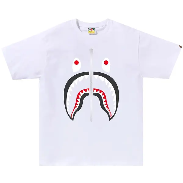A BATHING APE Shark Tee - White