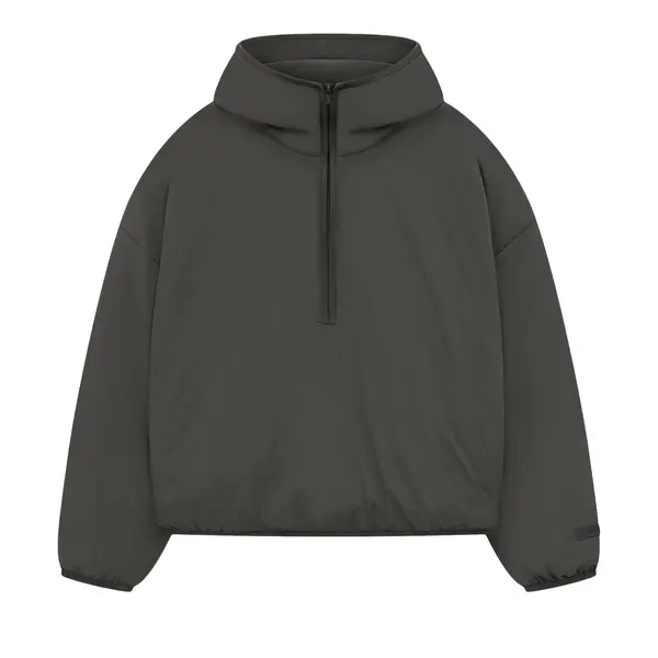 Fear Of God Filled Half-zip Hoodie - Black