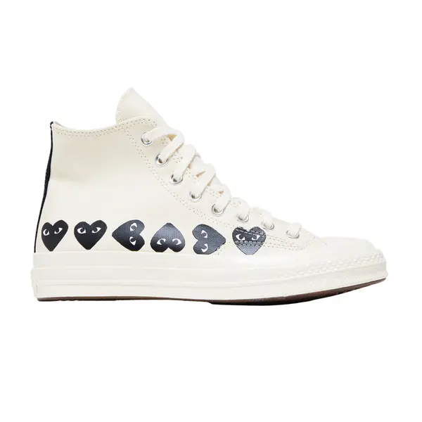 CONVERSE Comme Des Garçons Play X Chuck 70 High Sneakers - Cream