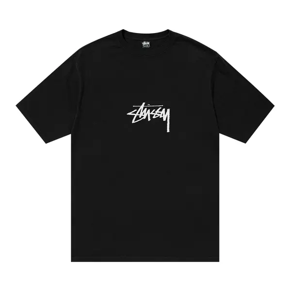 StÜssy Pigment Dyed Small Stock Tee - Black