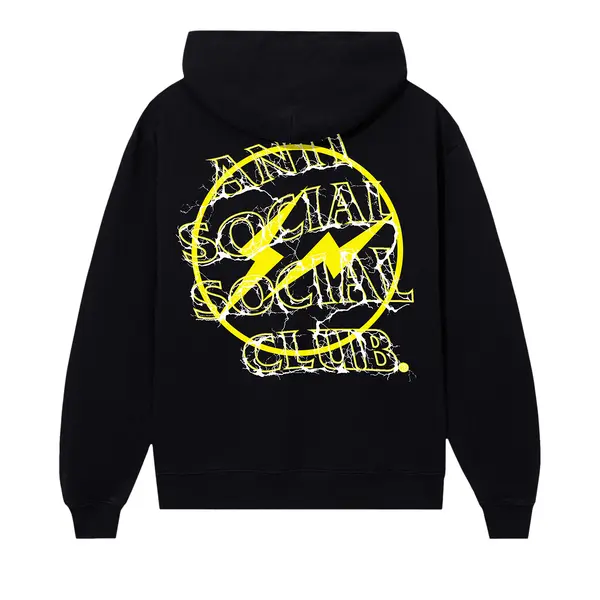ANTI SOCIAL SOCIAL CLUB X Fragment Design Bolt Hoodie - Black