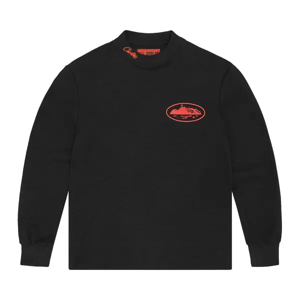 Corteiz Alcatraz Waffle Long-Sleeve - Black | Editorialist