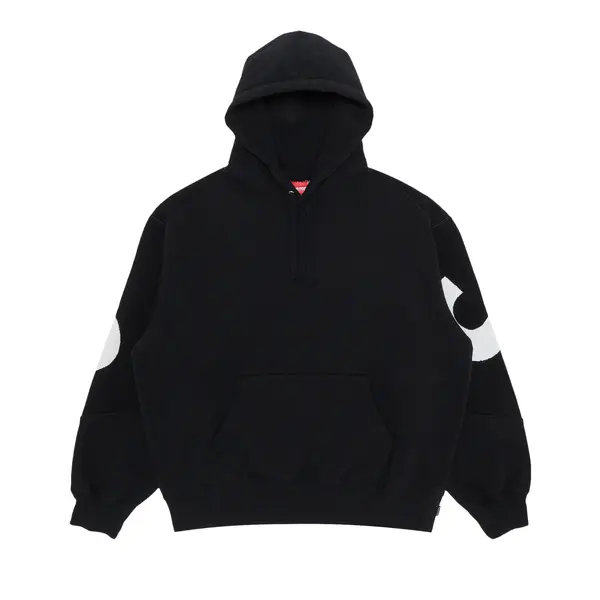 Supreme Big Logo Jacquard Hooded Sweatshirt - Black
