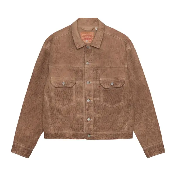 Levi'S X Stussy Dyed Jacquard Trucker Jacket - Brown