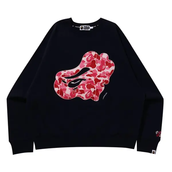 BAPE Abc Camo Patch Relaxed Fit Crewneck - Blue