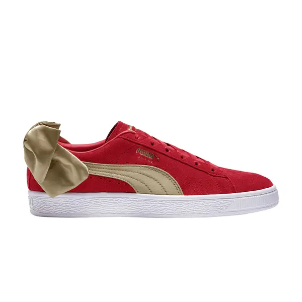 Puma Suede Bow Varsity Sneakers Red Editorialist