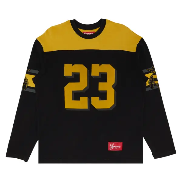 Supreme Bumblebee Long-sleeve Football Top - Black