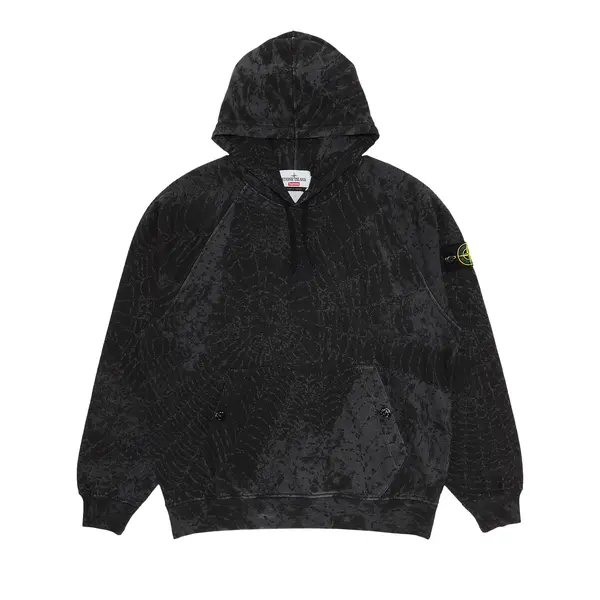 Supreme X Stone Island Hooded Sweatshirt - Black