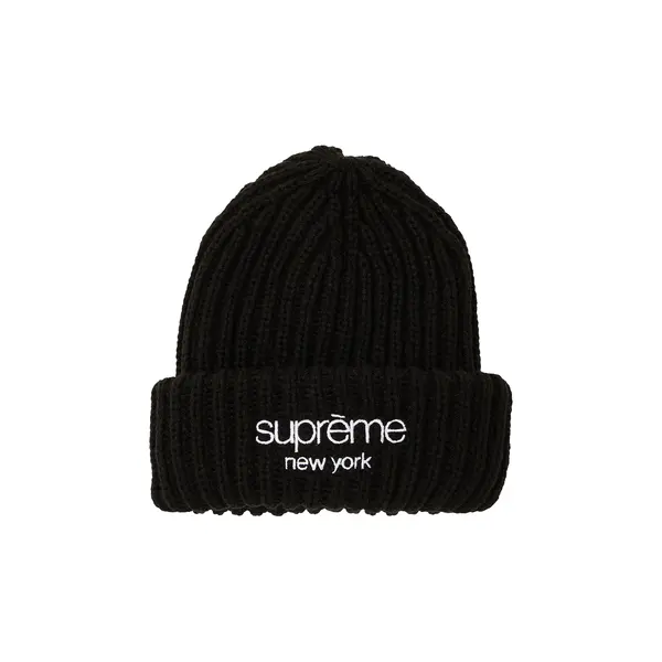 Supreme Classic Logo Beanie - Black