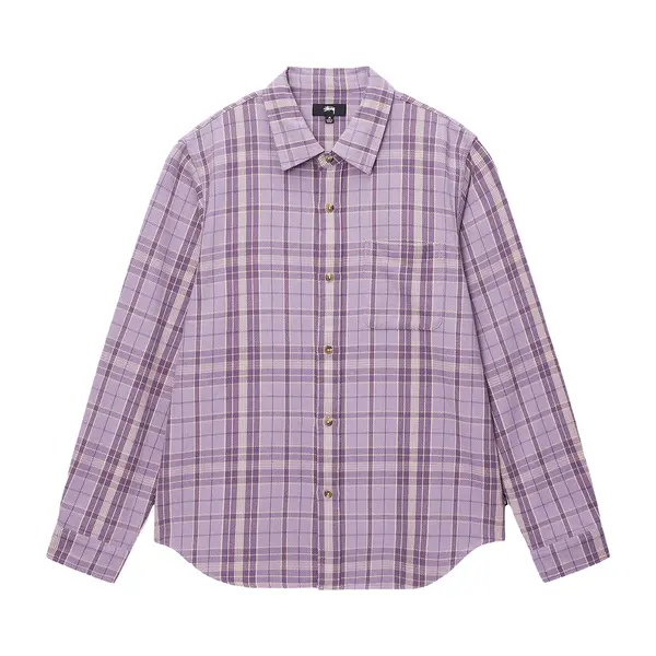 StÜssy Stones Plaid Shirt 'lavender - Purple