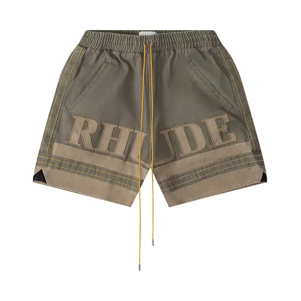 Rhude Embroidered Logo Canvas Shorts