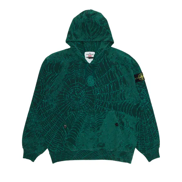 Supreme X Stone Island Hooded Sweatshirt - Green