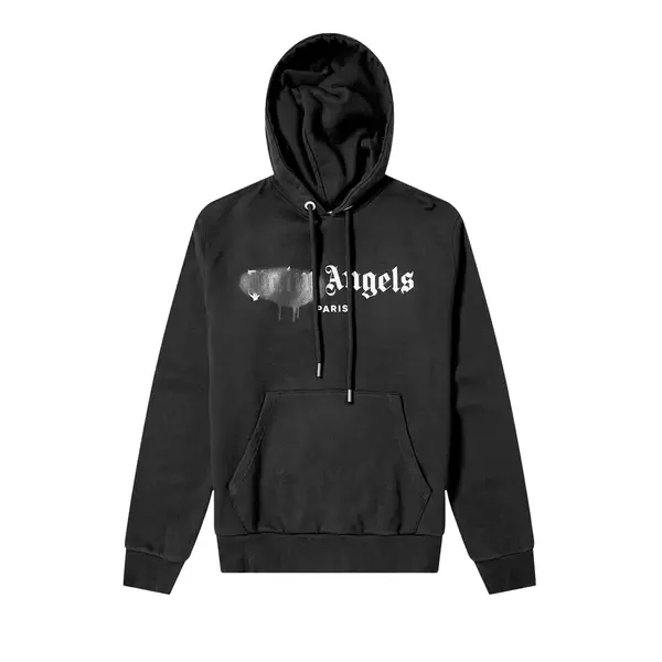 Palm Angels Paris Sprayed Hoodie - Black