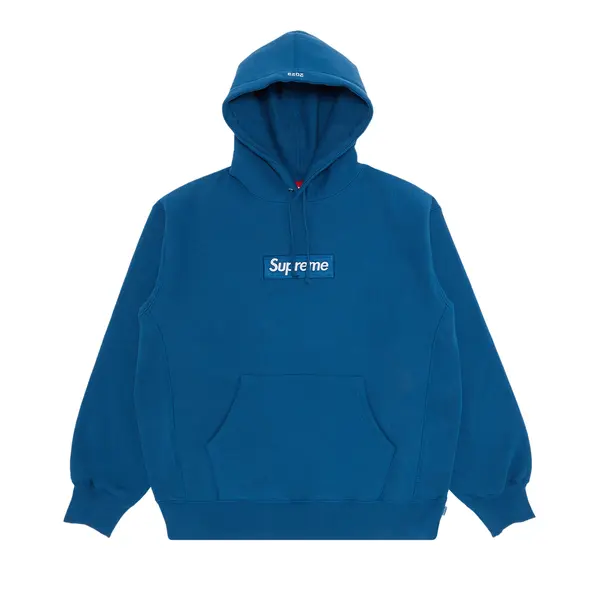 Supreme Box Logo Hooded Sweatshirt - Blue | Editorialist
